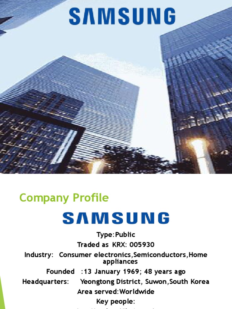 Samsung Electronics Overview | PDF | Samsung | Supply Chain