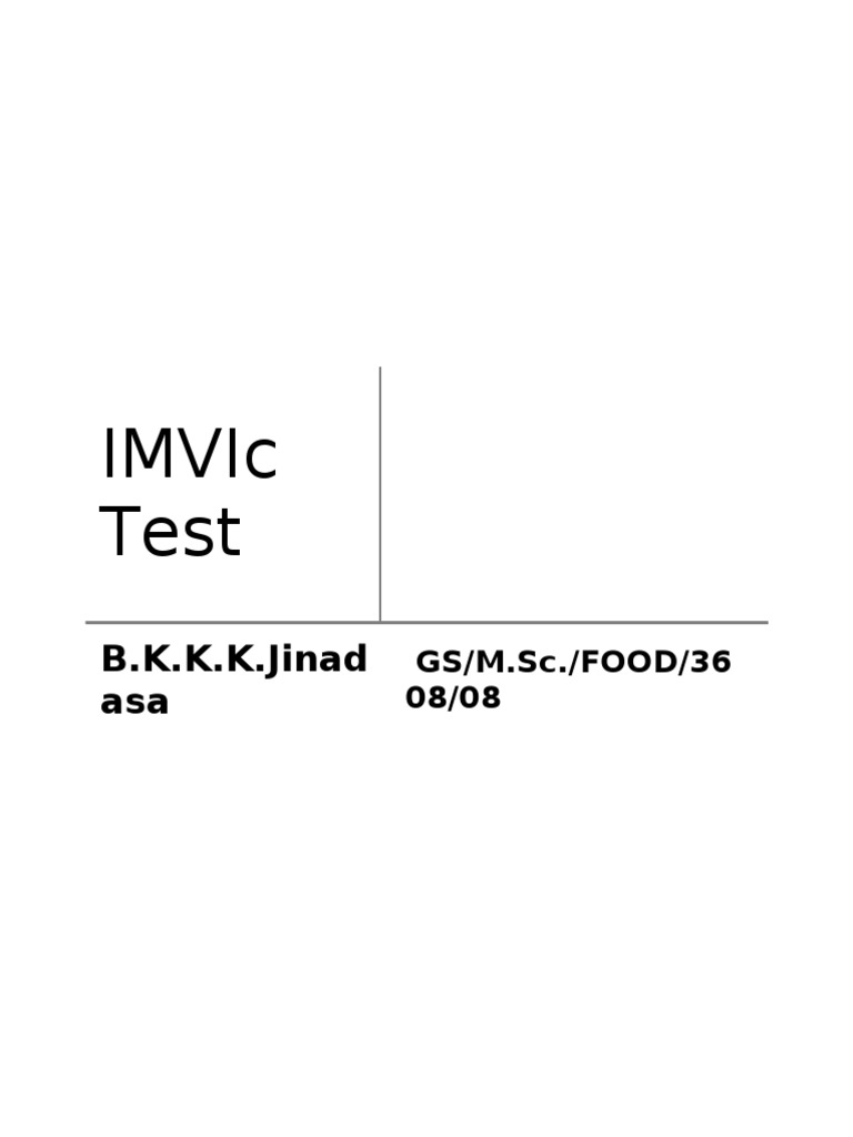 IMVIc | PDF | Growth Medium | Fermentation