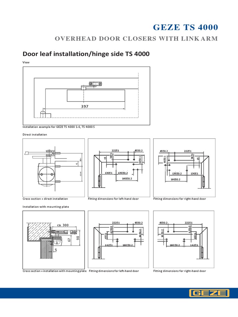 Geze Ts 4000 Mont Instr Varcia 01 | PDF | Architectural Elements ...
