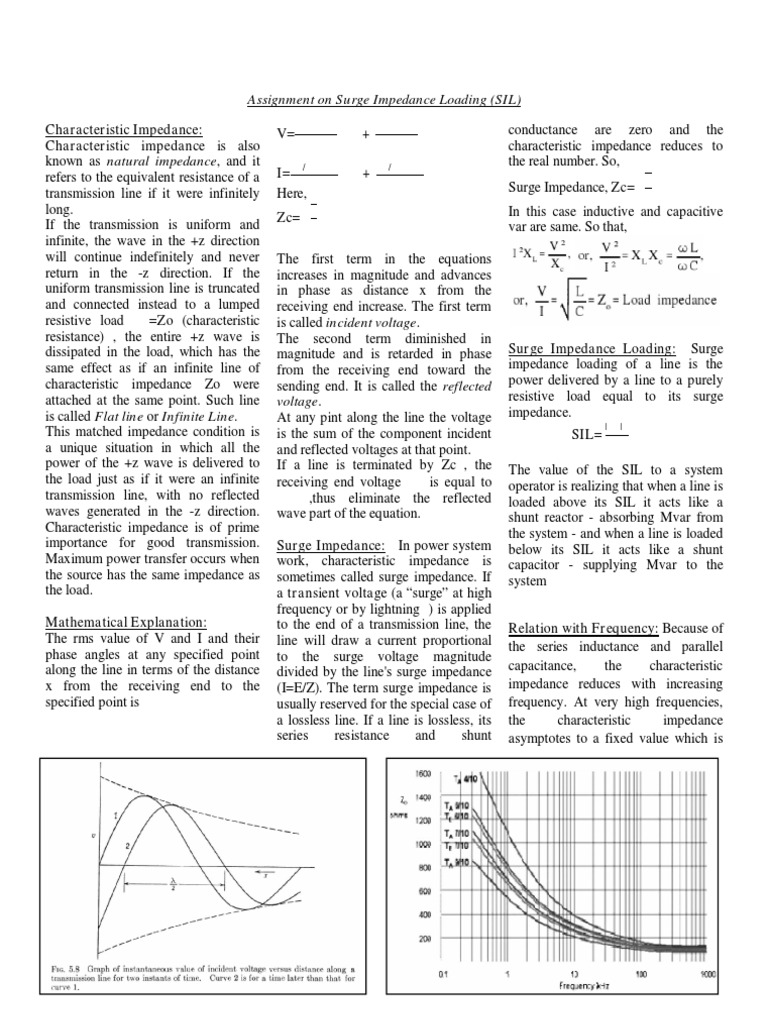 Surge Impedance Loading (SIL) | PDF | Electrical Impedance ...