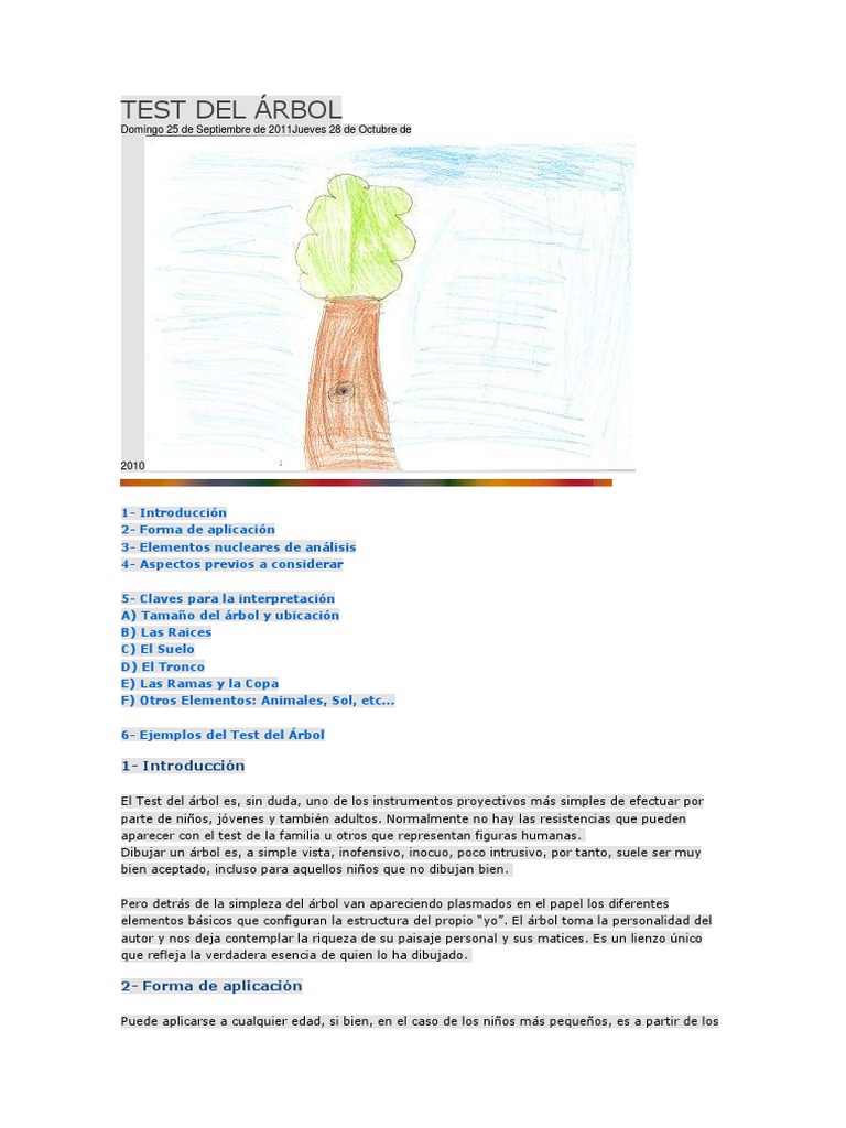 Test Del Árbol | PDF | Arboles | Dibujo