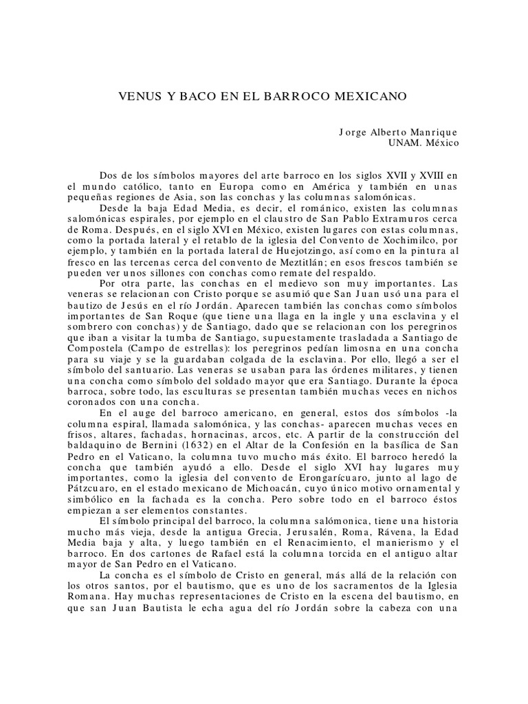 026-Venus y Baco en El Barroco Mexicano PDF | PDF | Templo en jerusalén ...