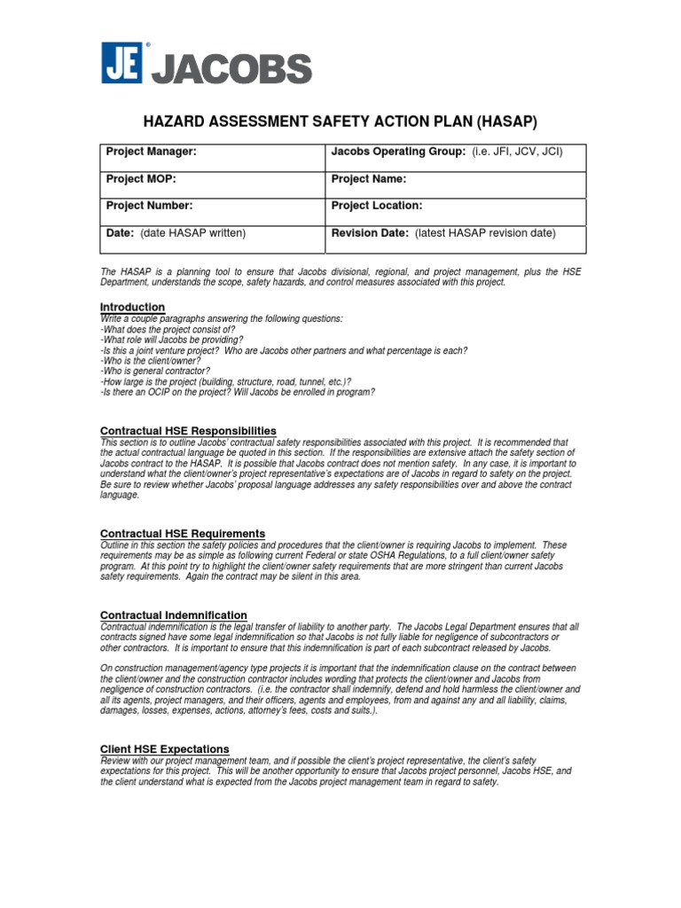 HASAP Instructions and Information | PDF | Indemnity | Safety