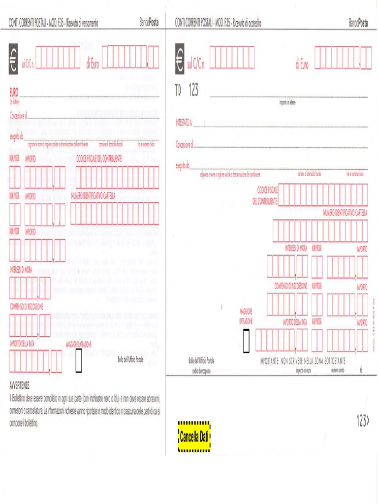 Mod. f35 Editabile (Pagamento Cartella Esattoriale) | PDF