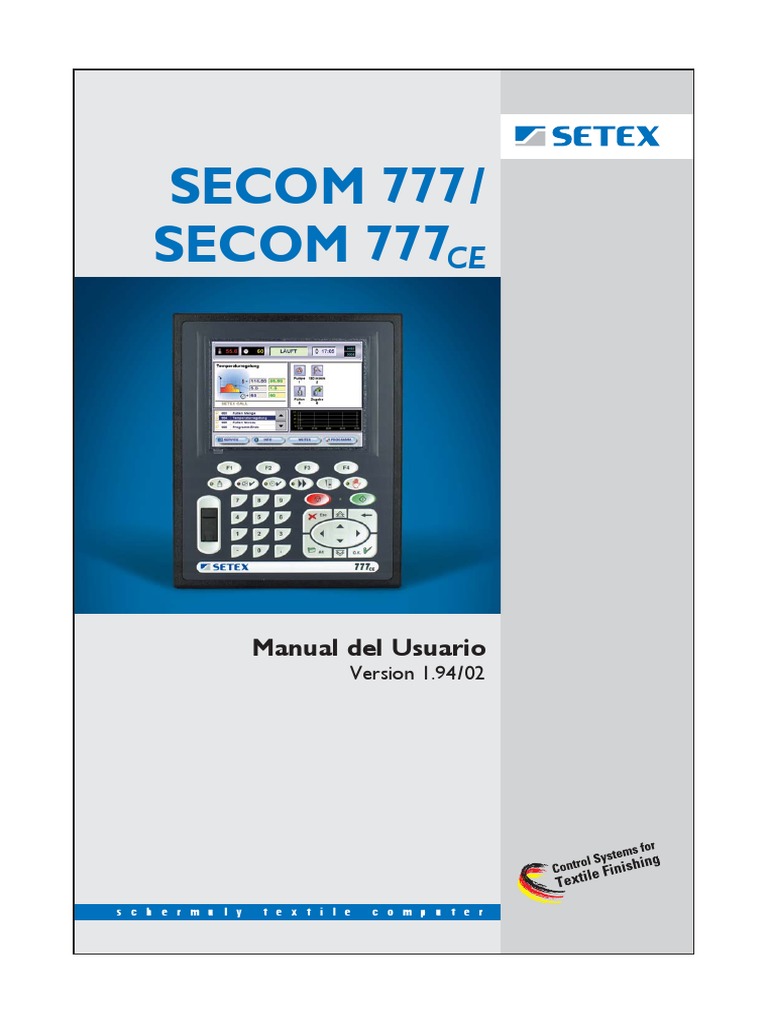 Manual Setex 777/777 CE | PDF | Ventana (informática) | Teclado