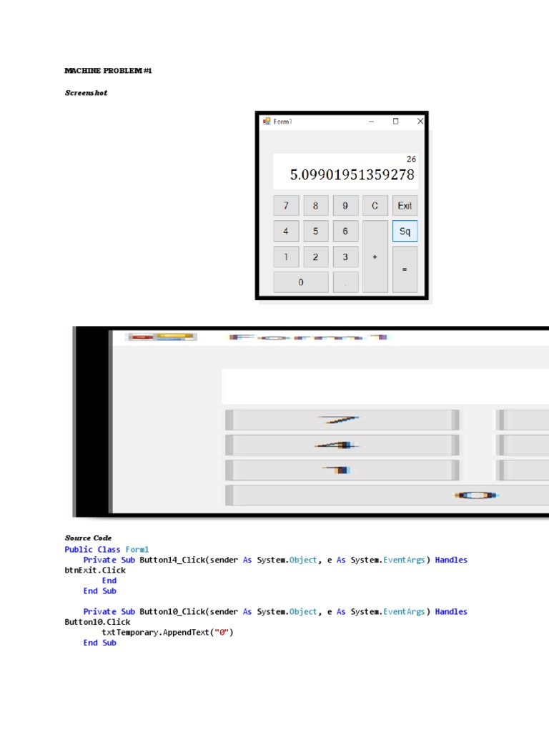 Screenshot: Machine Problem #1 | PDF