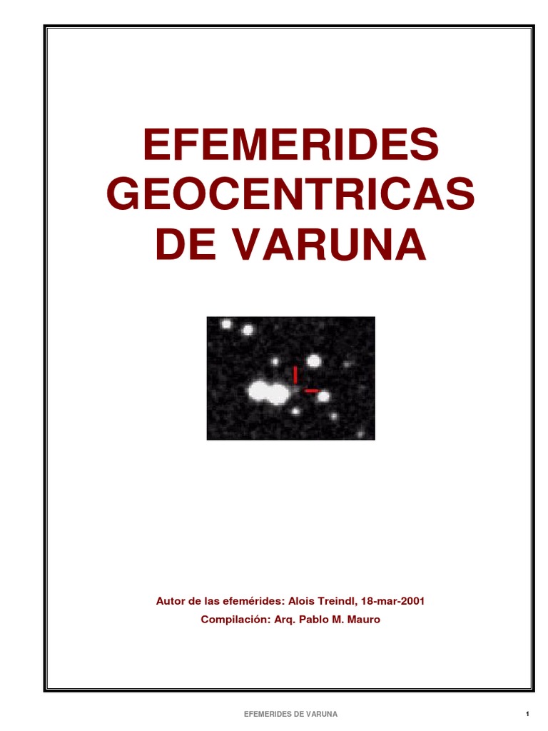 Efemerides de Varuna | PDF | Plutón | Zoroastrismo