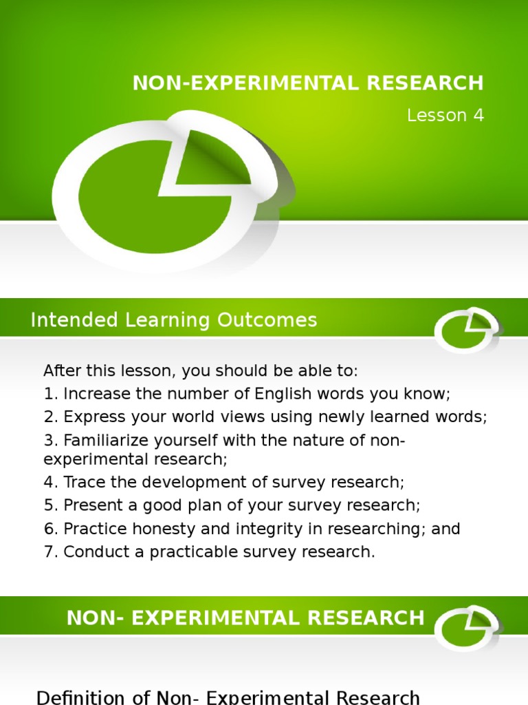 Understanding Non-Experimental Research | PDF | Survey Methodology ...