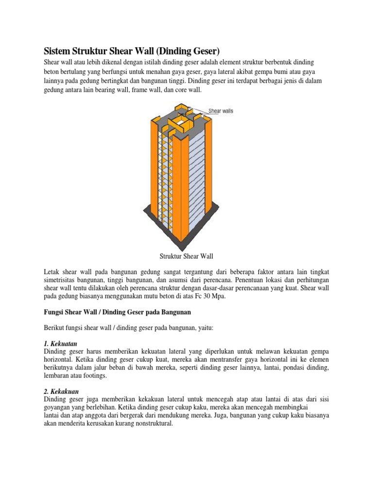 Sistem Struktur Shear Wall
