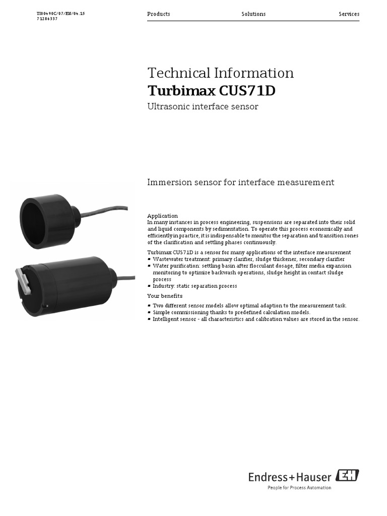 Turbimax CUS71D - TI PDF | PDF | Chemistry | Science