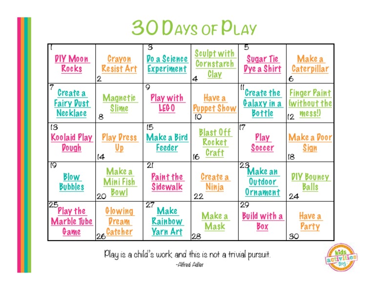 30 Days of Play | PDF | Leisure
