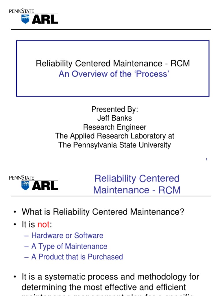 Reliability Centered Maintenance | PDF | Reliability Engineering | Systems Engineering