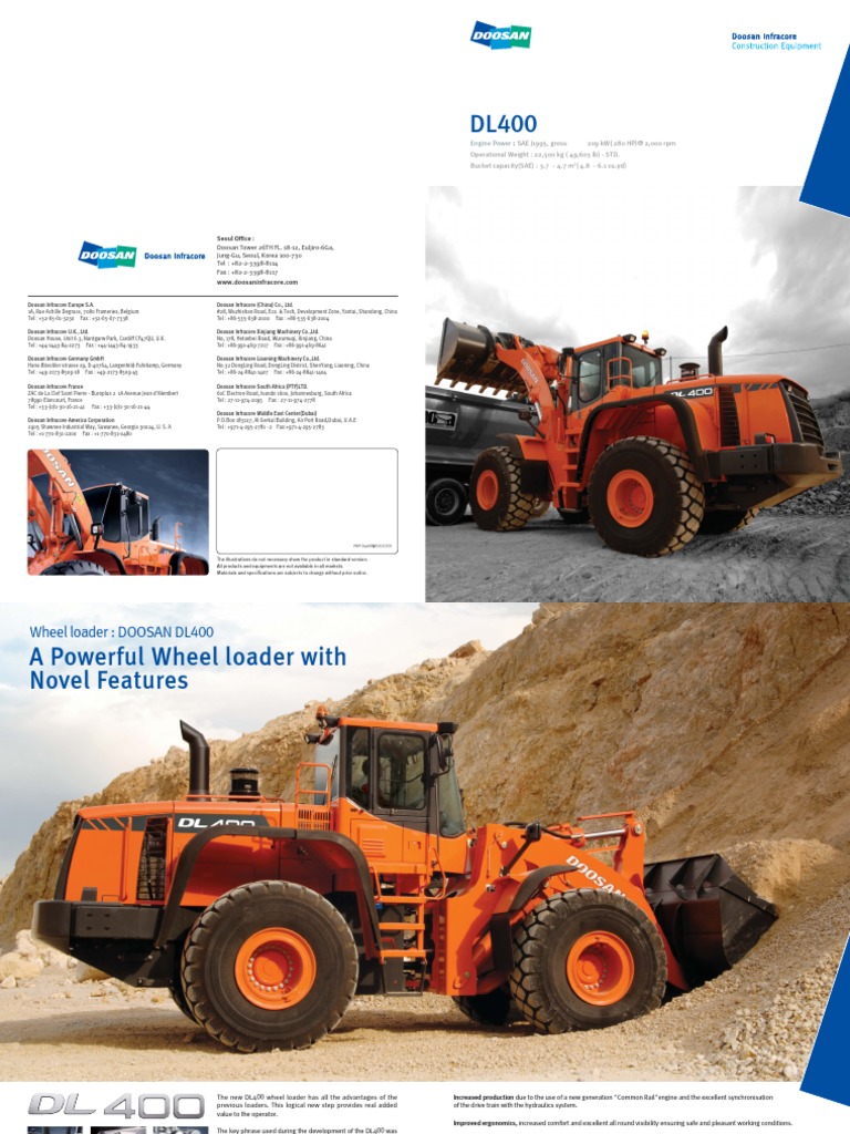 DL400 Doosan PDF | PDF | Loader (Equipment) | Vehicles