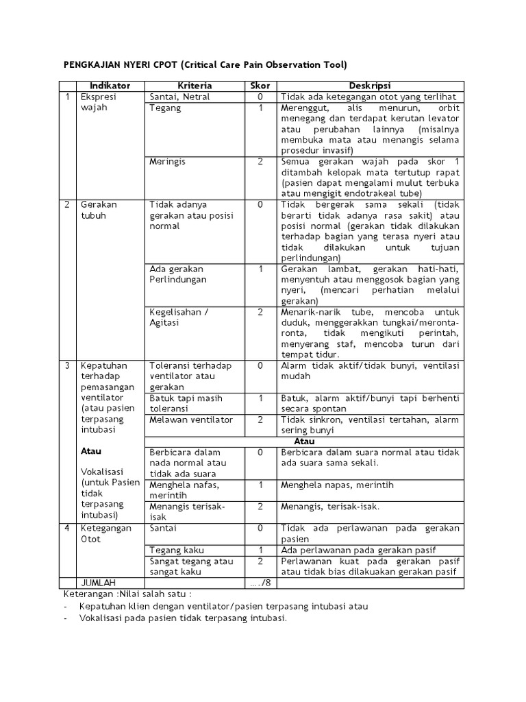 Pengkajian Nyeri Cpot