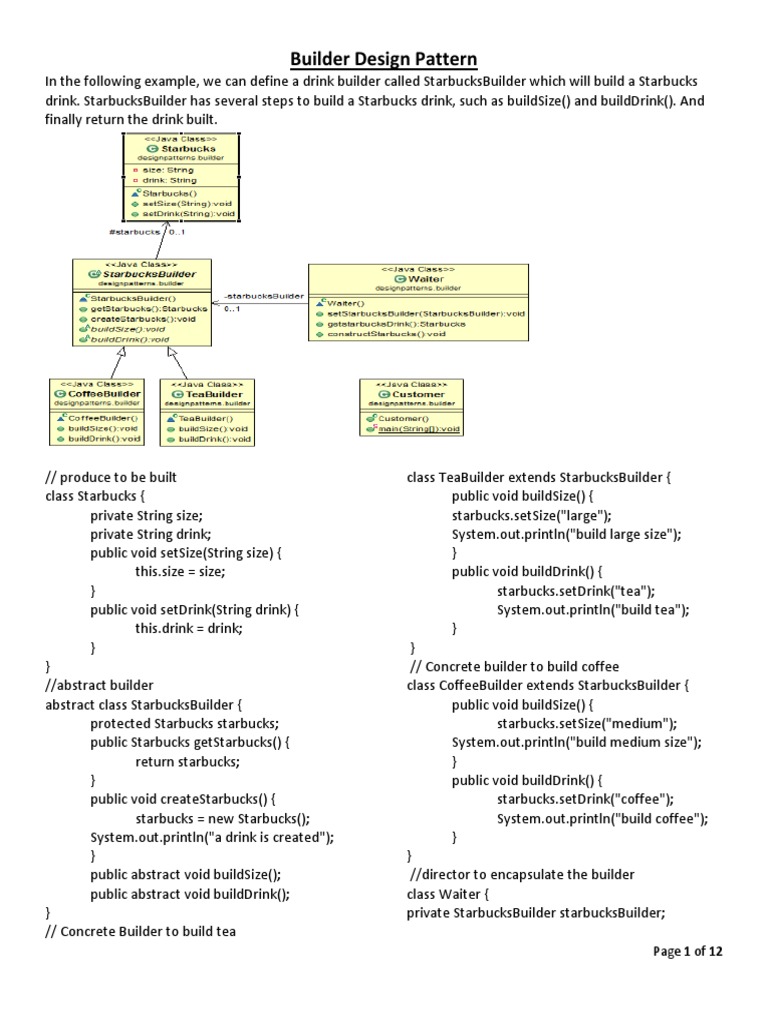 Design Pattern | PDF | Class (Computer Programming) | Starbucks