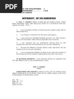 AFFIDAVIT OF NO INCOME Sample | PDF