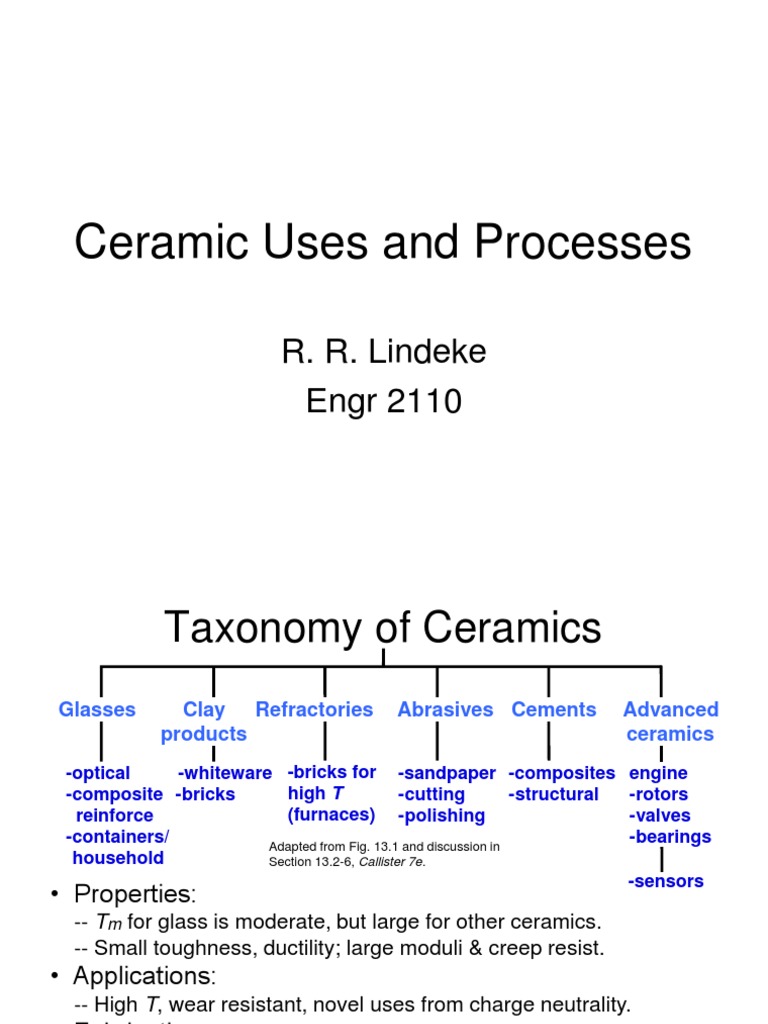 Ceramic Uses and Processes | PDF | Ceramics | Silicon