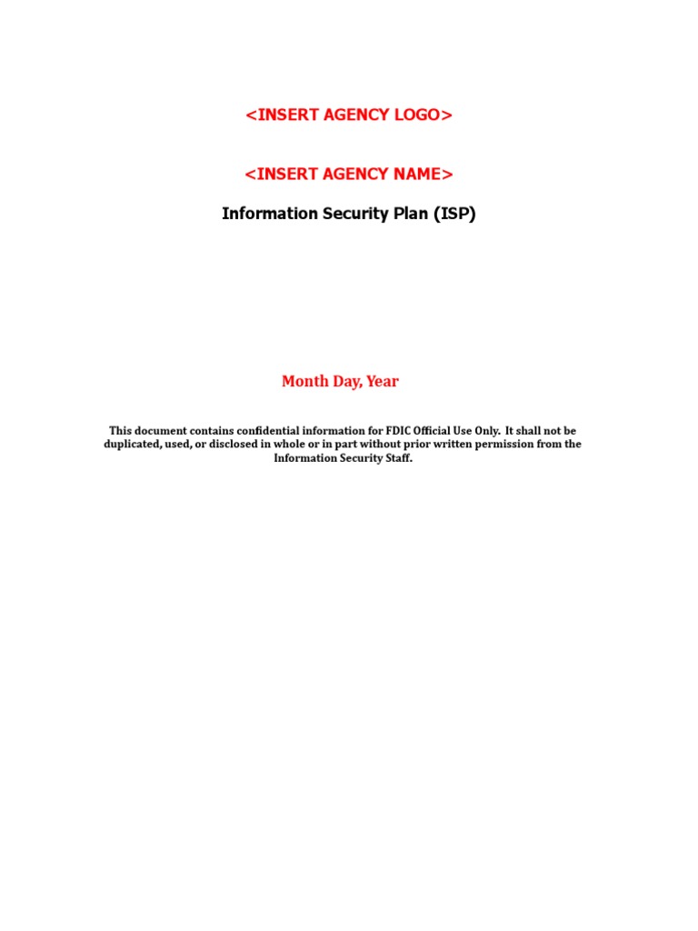SC Agency InfoSec Plan Template | PDF | Information Security ...