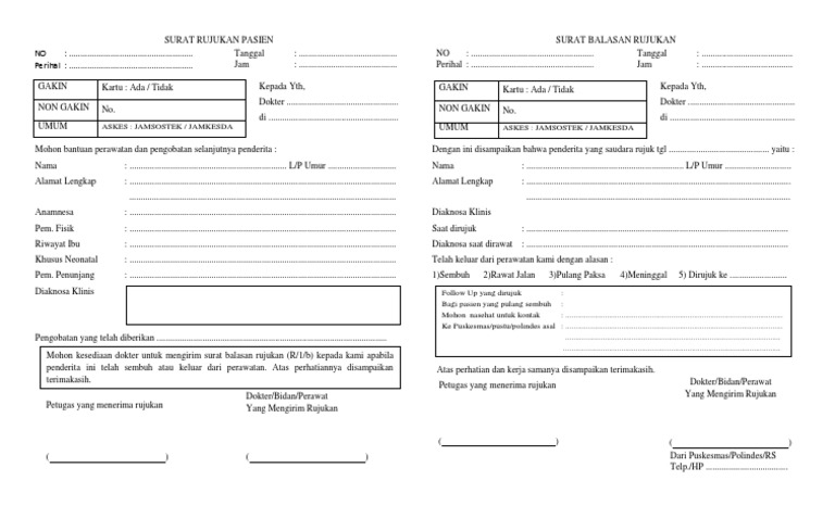 Format Rujukan Jamkesda | PDF | Memasak, Makanan, & Anggur