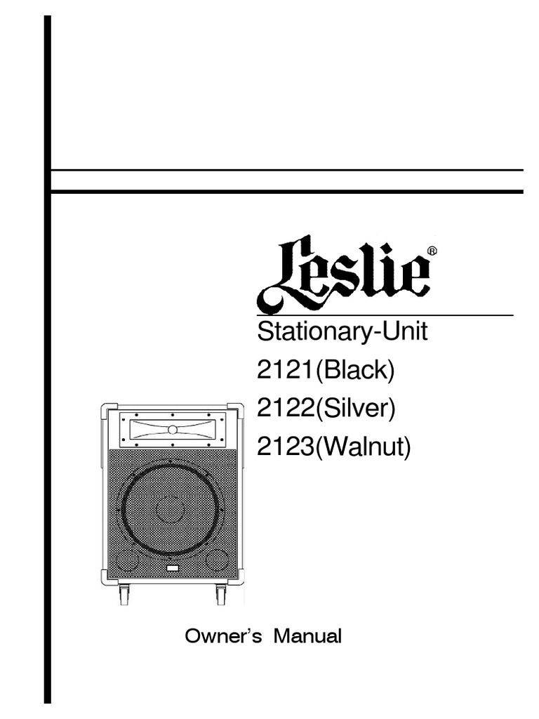 Leslie 2121 Instructions | PDF | Ac Power Plugs And Sockets | Fuse ...