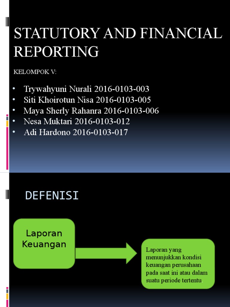 Statutory and Financial Reporting | PDF