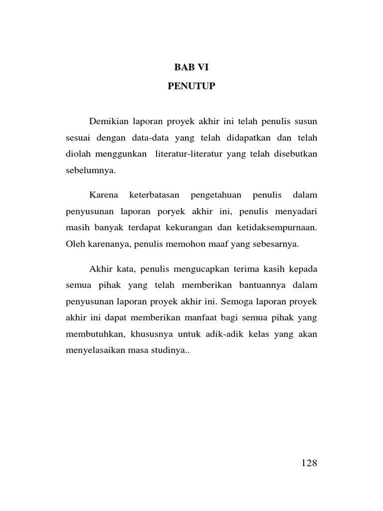 Contoh Closing Laporan | PDF