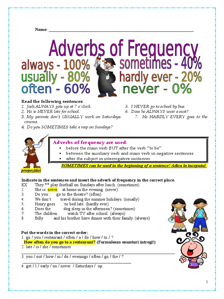 Adverbs of Frequency | PDF | Verb | Adverb