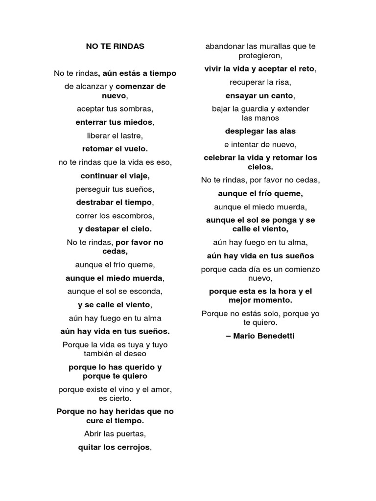 No Te Rindas | PDF