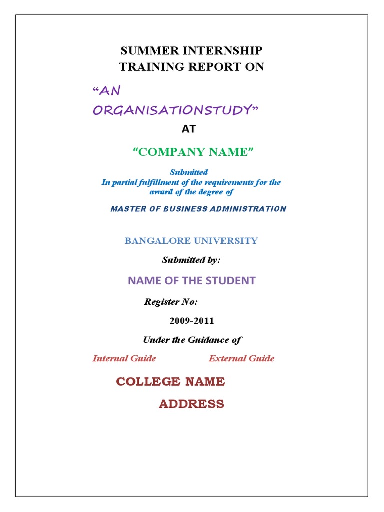Summer Internship Report: Company Study | PDF