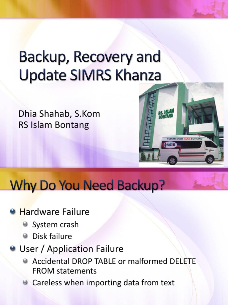 Backup, Recovery and Update SIMRS Khanza | PDF