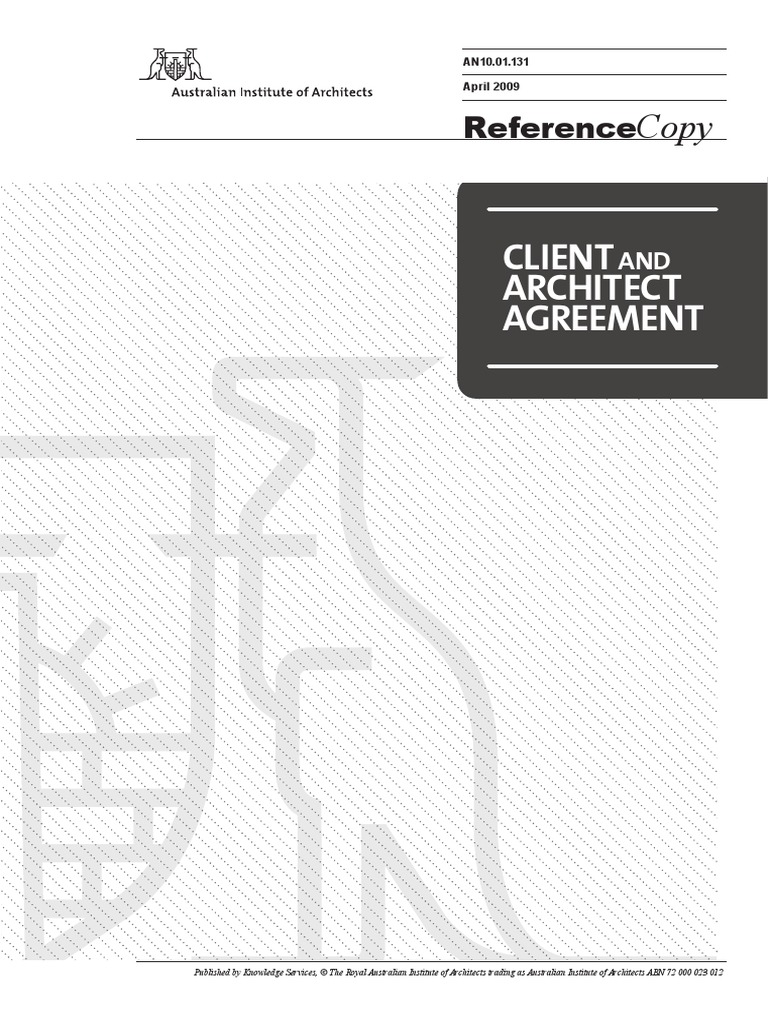 Client Architect Agreement - For Reference | PDF | Architect | General ...