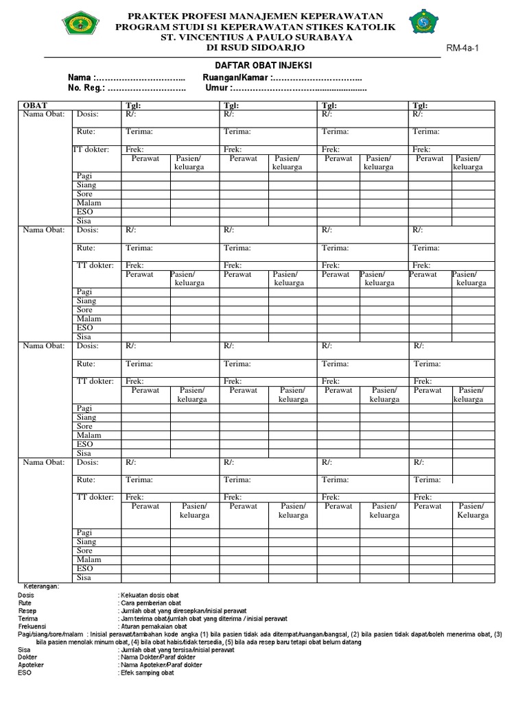 4 - Daftar Obat Injeksi RM 4 | PDF