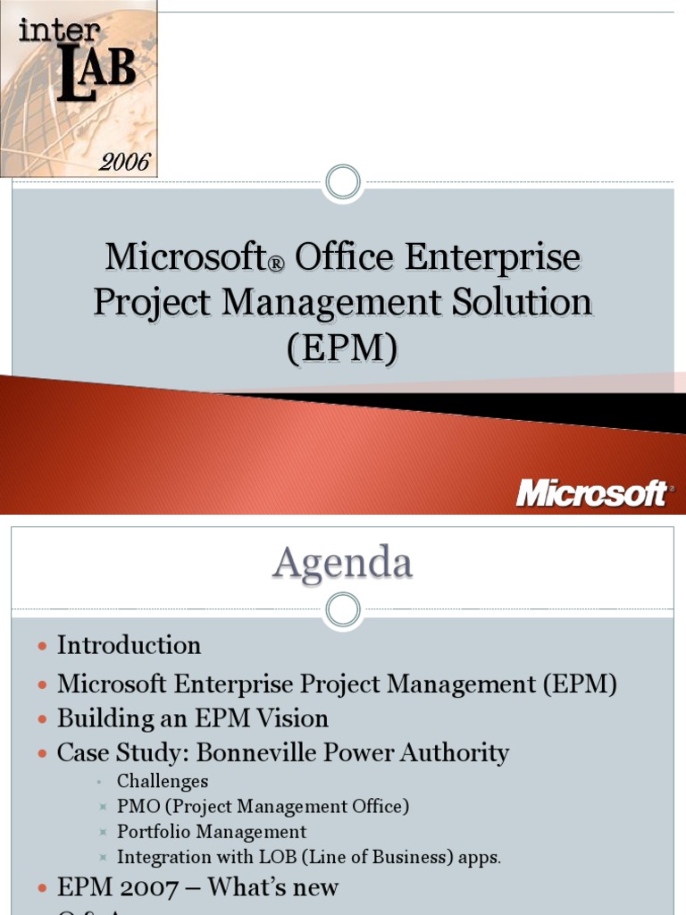 Microsoft Office Enterprise Project Management Solution (EPM ...
