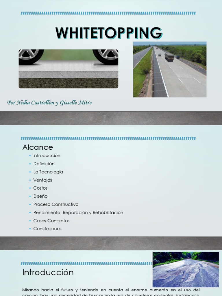 Ventajas del Whitetopping en Carreteras | PDF | Revestimiento | La ...