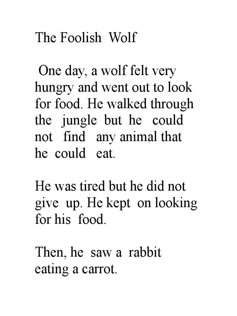 The Foolish Wolf | PDF