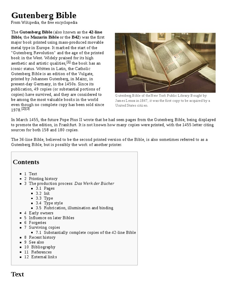 Gutenberg Bible | PDF | Communication Design | Graphic Design