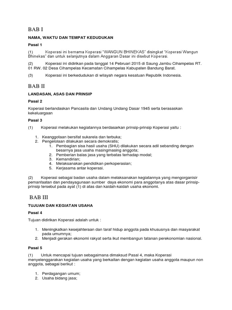 Ad - Art Koperasi Contoh. | PDF