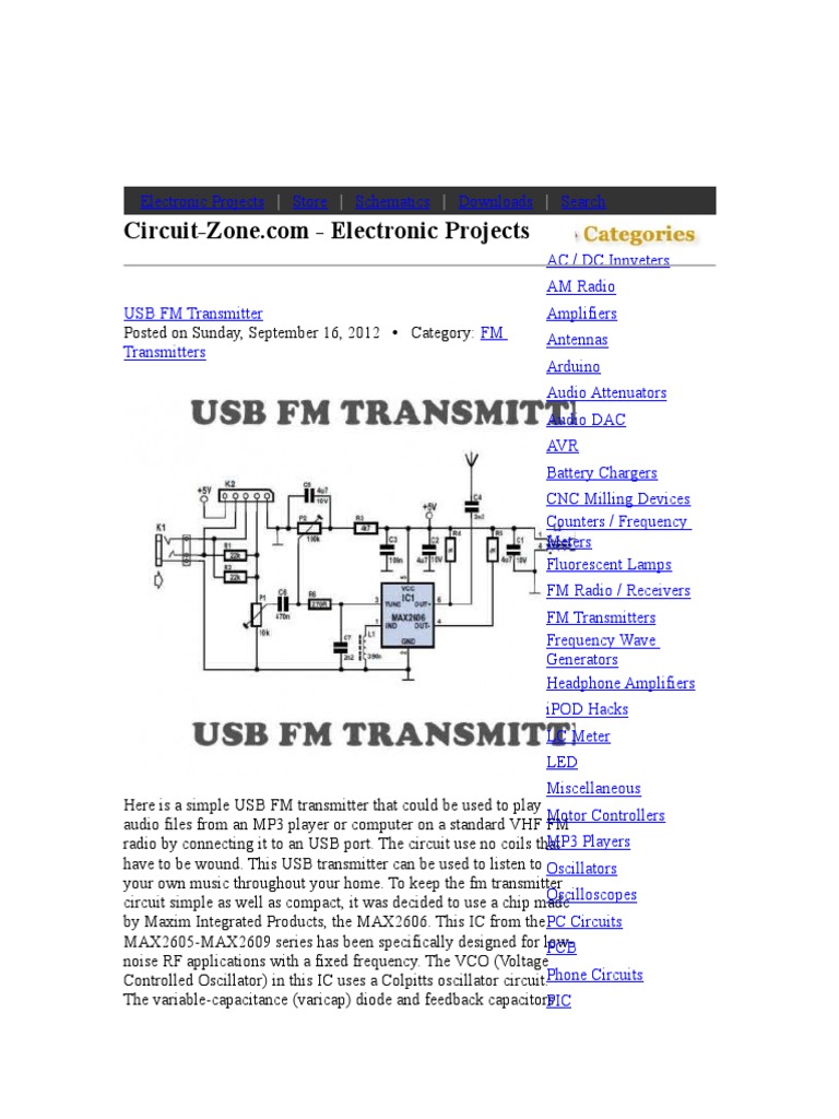 Electronic Projects | PDF | Amplifier | Transmitter