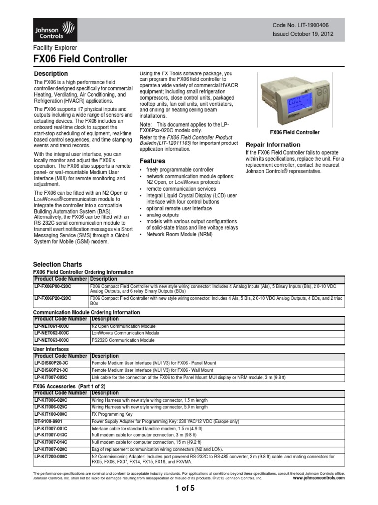 FX06 Cat | PDF | Building Automation | Relay