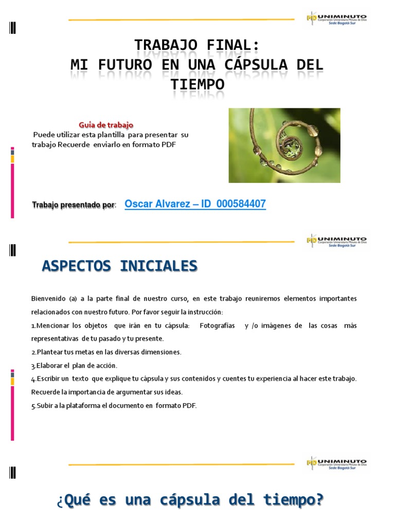 Actividad 6 - Cápsula Del Tiempo | Descargar gratis PDF | Ejercicio ...