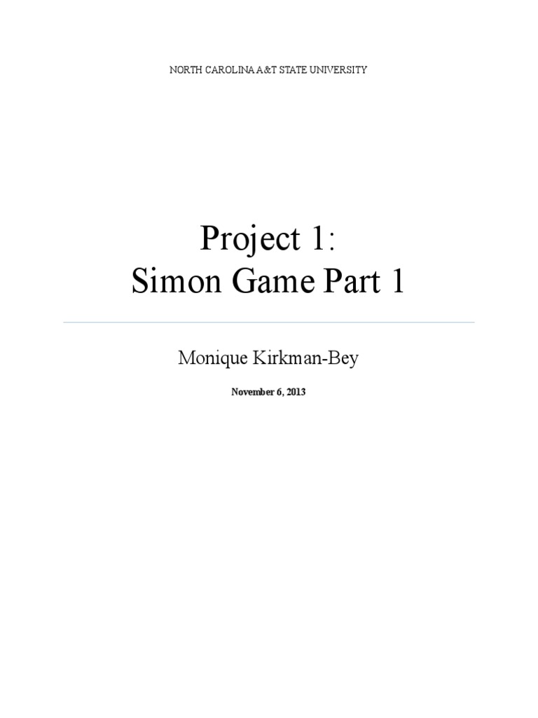 Fpga Simon Game With Vga Pdf Download Free Pdf Inputoutput Function Mathematics 