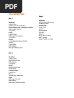 3 Day Military Diet Original | PDF | Meal | Lunch