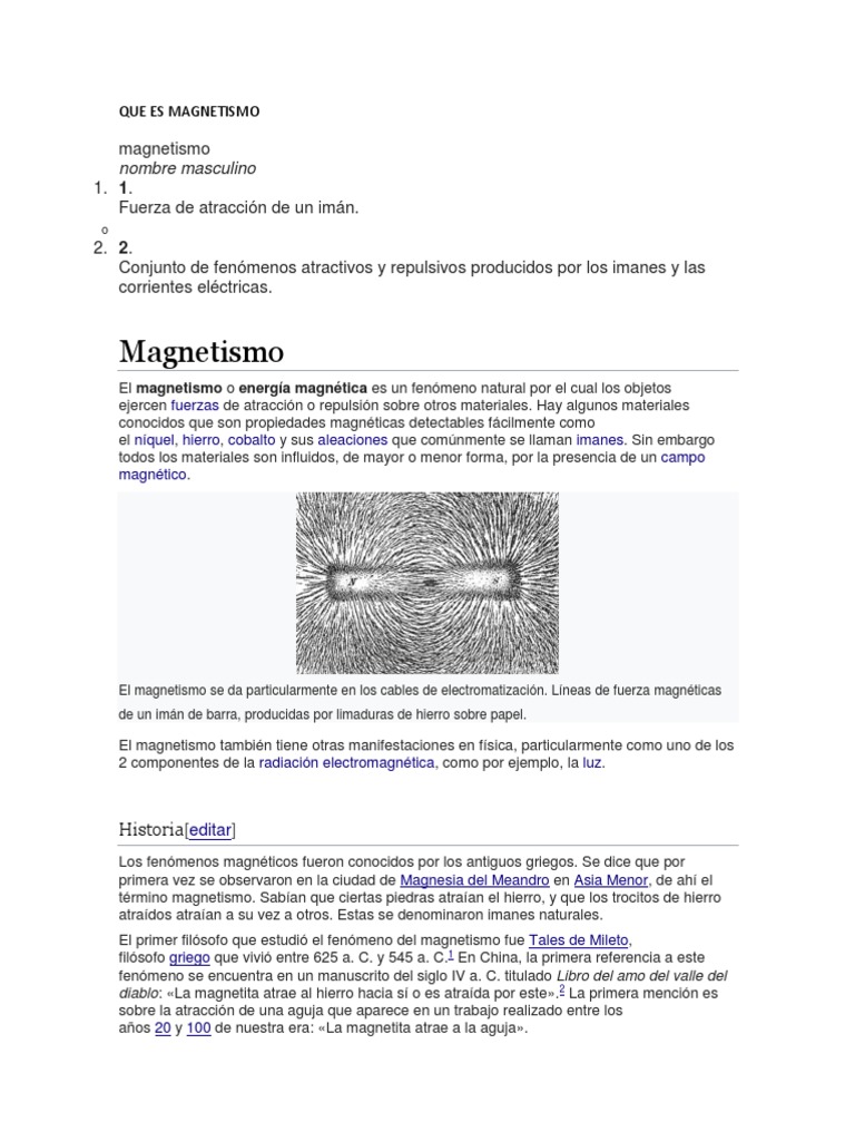 Que Es Magnetismo | PDF | Magnetismo | Superconductividad