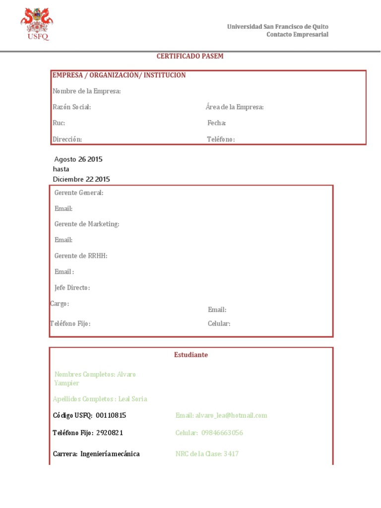 Formato Pasem | Descargar gratis PDF | Ciencia y Tecnología | Business