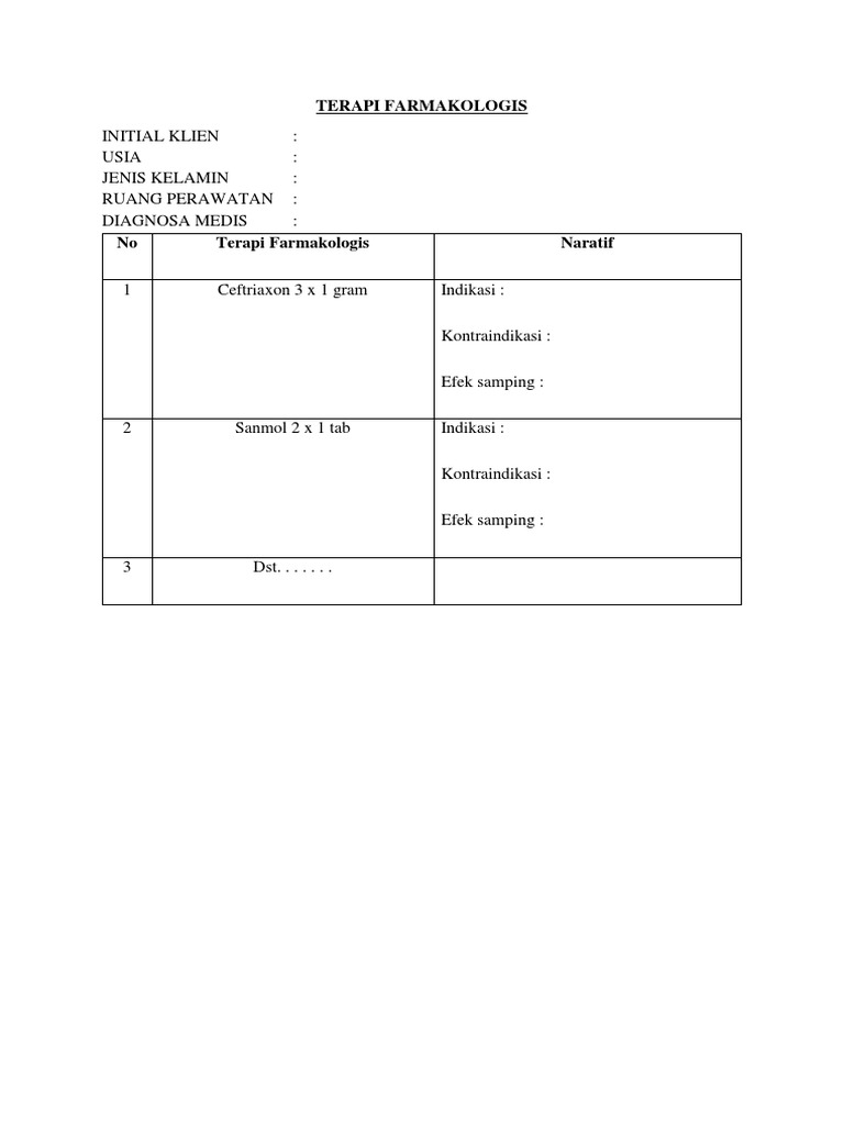 Terapi Farmakologis Dan Non Farmakologis | PDF