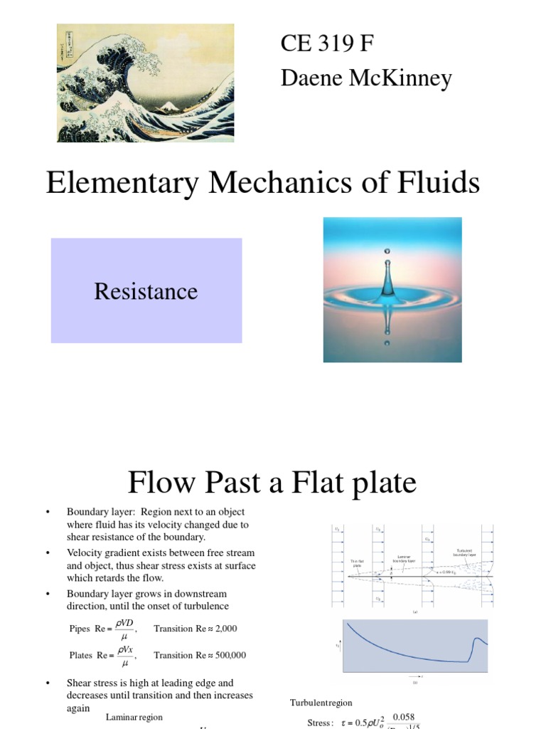 Fluid Mechanics Concepts and Drag Force Calculations | PDF | Shear ...