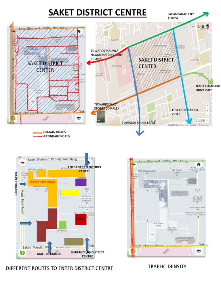 Saket District Centre Area Map | PDF