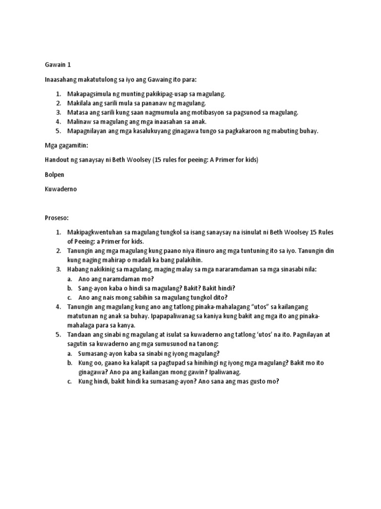 Yunit 2 Gawain 1 | PDF