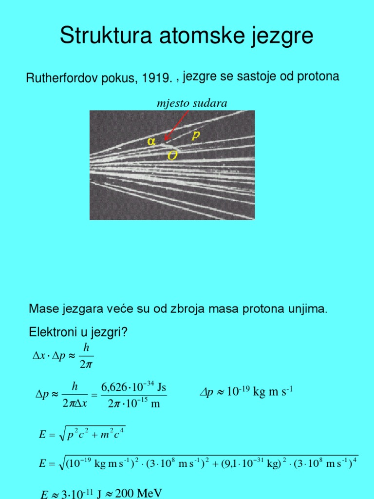 Struktura Atomskog Jezgra | PDF