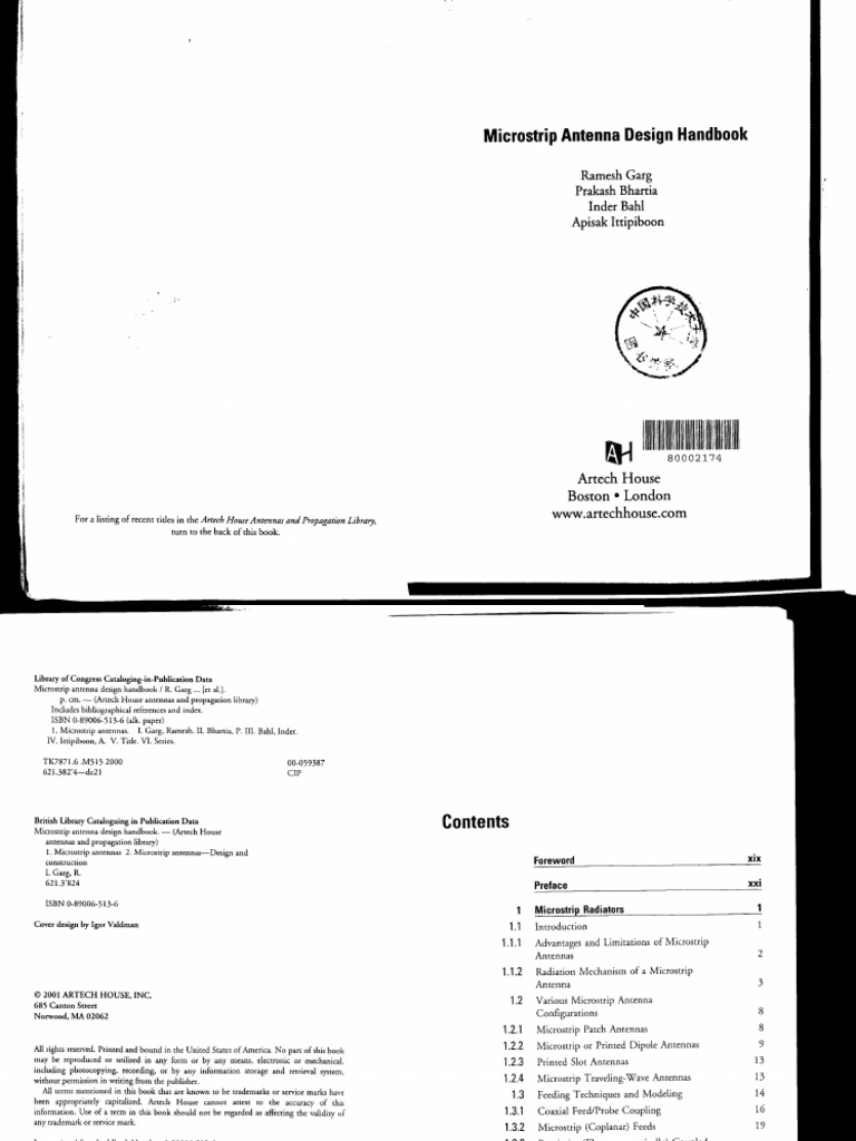 Microstrip Antenna Design Handbook PDF | PDF